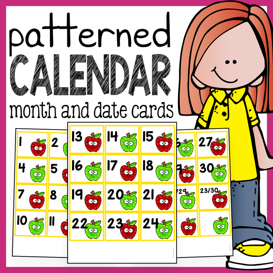 Calendar Numbers – Calendar Cards with Patterns