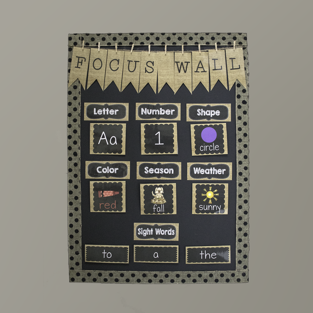 Rustic Farmhouse Preschool Weekly Focus Wall